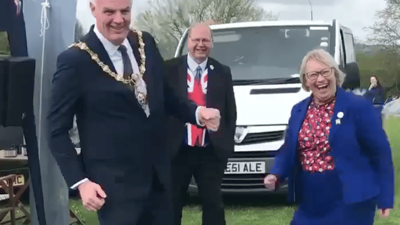 Liskeard Mayor and area MP 'get their groove on' for the Coronation | cornish-times.co.uk